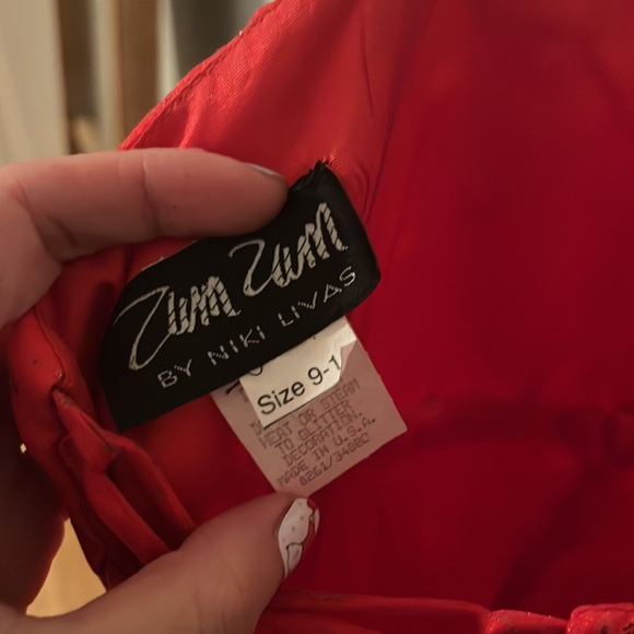 Zum Zum by Niki Livas | Dresses | Zum Zum Red Vintage 9s Prom Dress ...